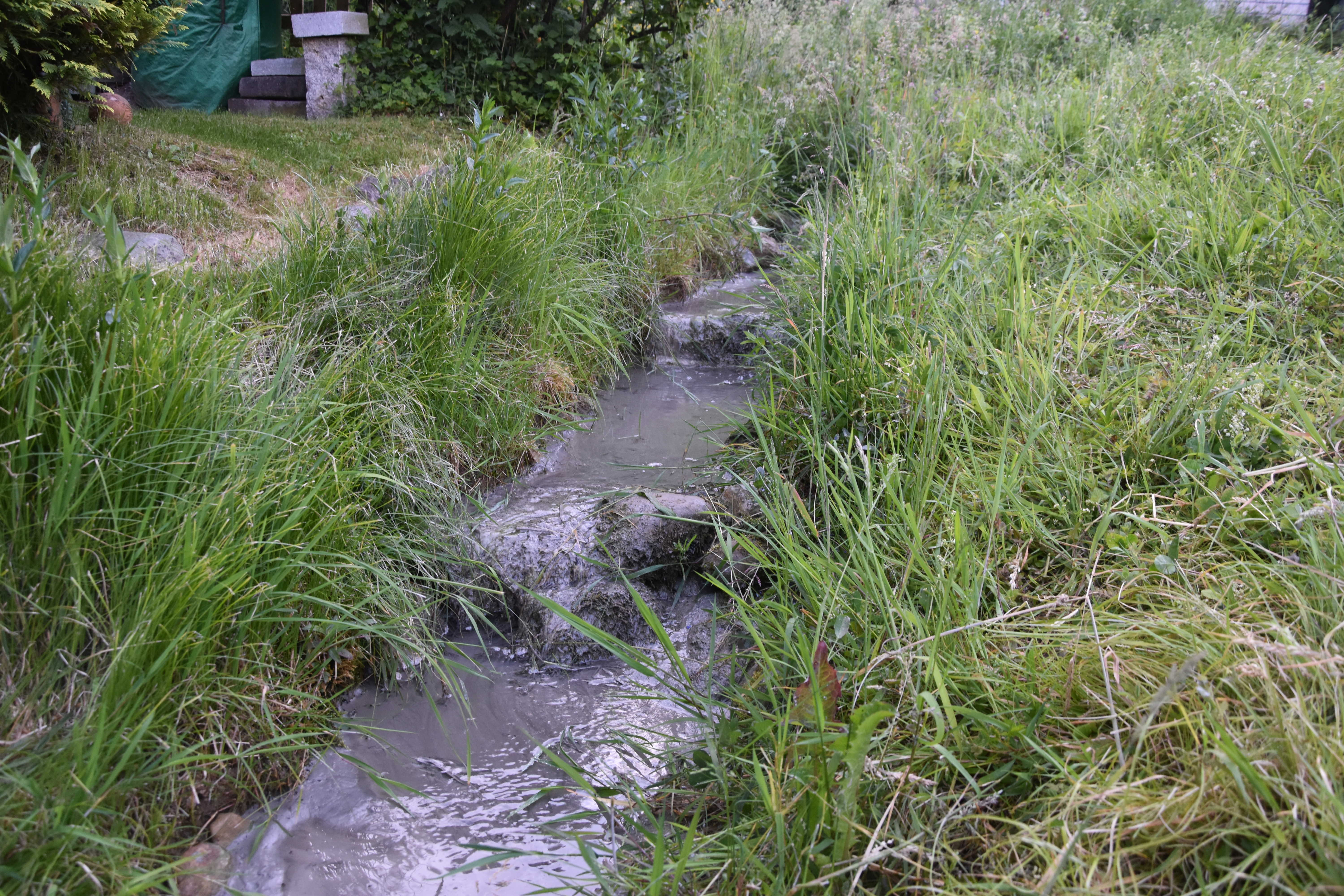 Eschenbach: Zement gelangt in Quartierbach | sg.ch