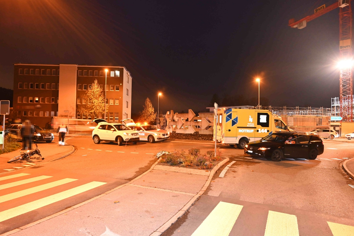 Wittenbach: Unfall im Kreisverkehrsplatz | sg.ch